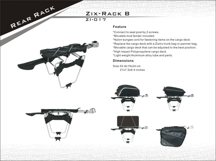 TS-BIKE-SHOP: ZIXTRO CARRIER BAG NEW ARRIVAL